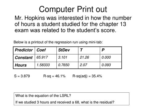 Ppt Lsrl Regression Inference Powerpoint Presentation Free Download