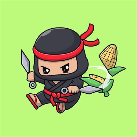 Anime Ninja Chibi Chibi Ninja Illustration 35370006 Vector Art At