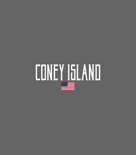 coney island american flag vintage white text digital art by ayoubm etien fine art america