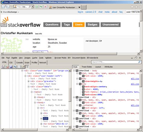 Internet Explorer Analyzing Css In Ie 9 Stack Overflow
