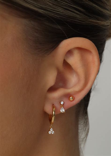 Drop Detail Single Stud Earring Viviana Dontañón
