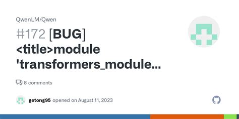 BUG Module Transformers Modules Tokenization Qwen Has No Attribute QWenTokenizer Issue