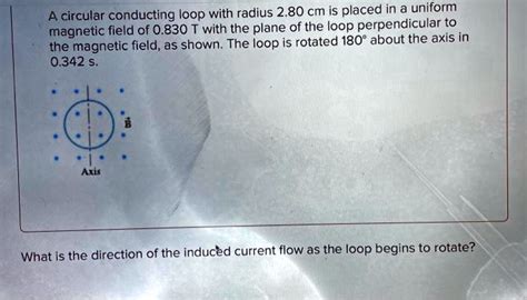 solved a circular conducting loop with a radius of 2 80 cm is placed