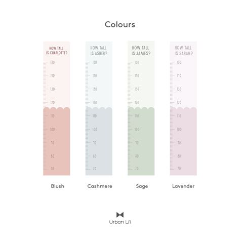 Scallop Duo Colour Height Chart Fabric Decal