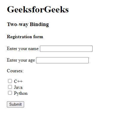 Two Way Data Binding In AngularJS GeeksforGeeks