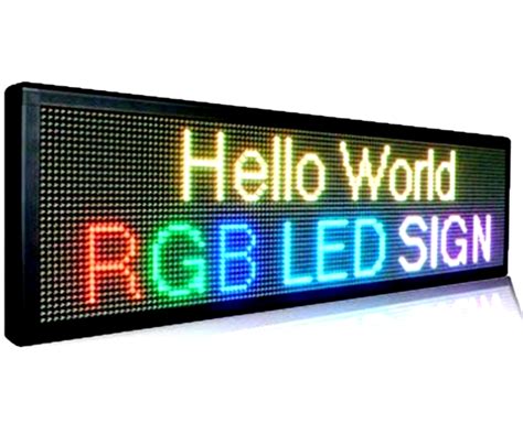 Metal Wall Mounted Led Display Board Scrolling Boards For Advertising Shape Rectangle At