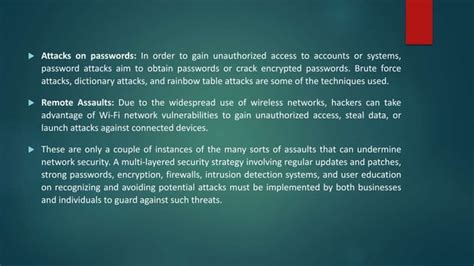 Types Of Attacks In Network Security Pptx