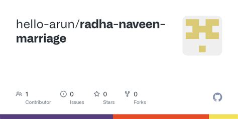 GitHub Hello Arun Radha Naveen Marriage