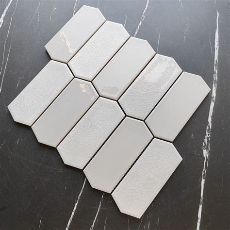 Bone White Hexagon Mosaic Tile Articture