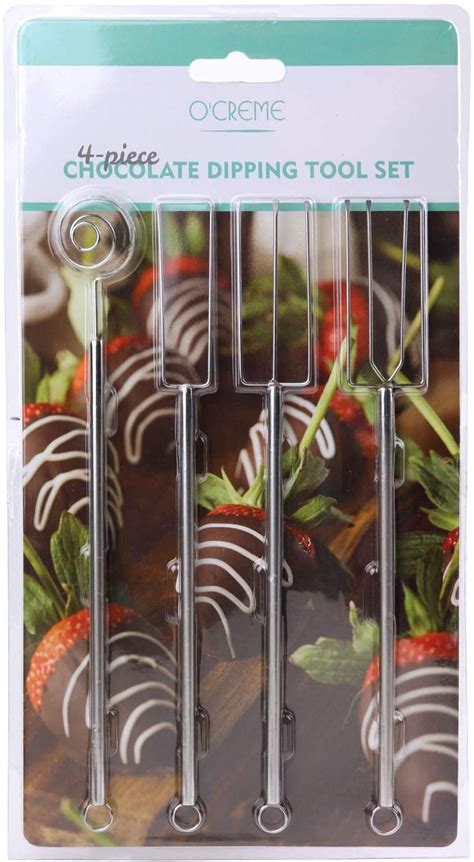 Ocreme Stainless Steel Chocolate Dipping Tool Fork Spiral Set