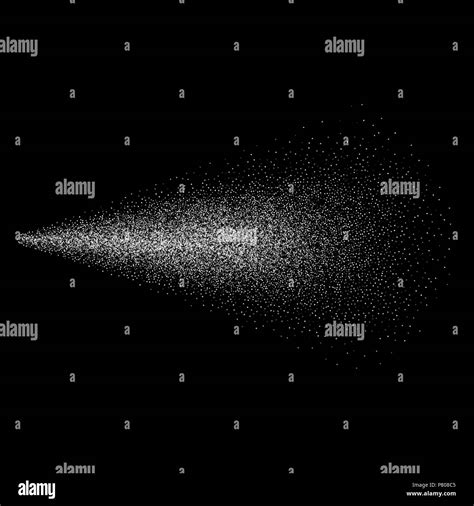 Spray Particle Texture Water Spray Mist Effect Vector Illustration Isolated On Dark Background