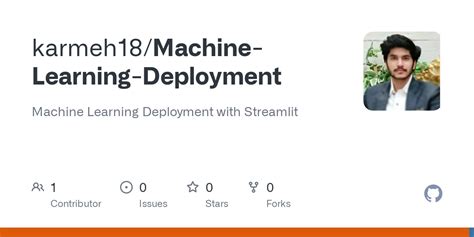Github Karmeh18machine Learning Deployment Machine Learning