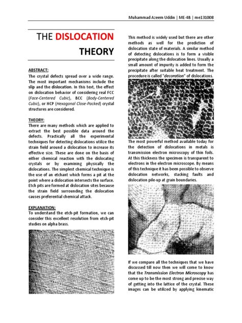 The Dislocation Theory Pdf Dislocation Crystallite