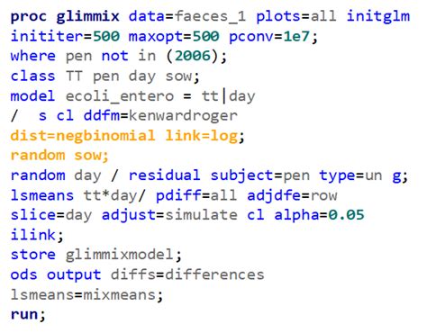 using proc glimmix in sas — examples towards ai