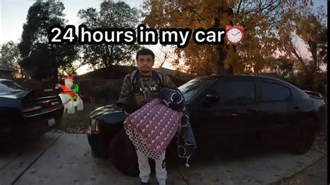 Living In My Car For 24 Hours *Overnight Challenge* - YouTube