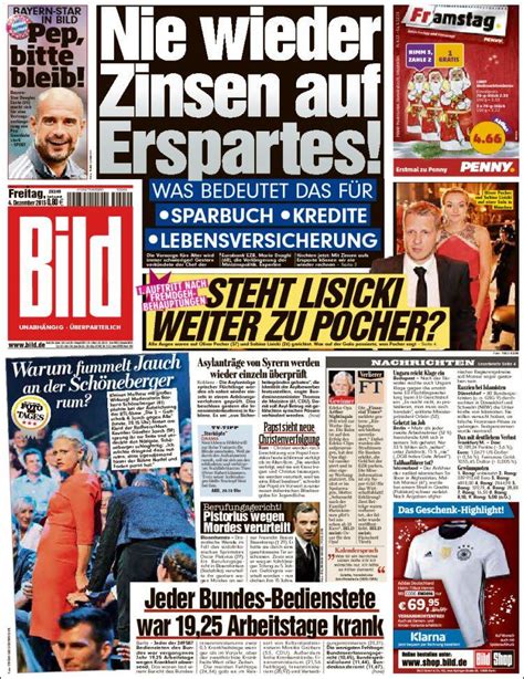 Newspaper Bild Germany Newspapers In Germany Fridays Edition