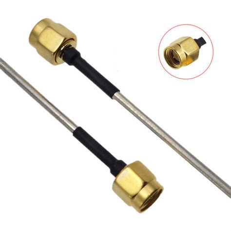 Straight 50ohm Semi Rigid Rf Pigtail Coaxial Cable Sma Male To Sma Male