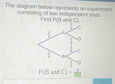 Solved The Diagram Below Represents An Experiment Consistin Algebra
