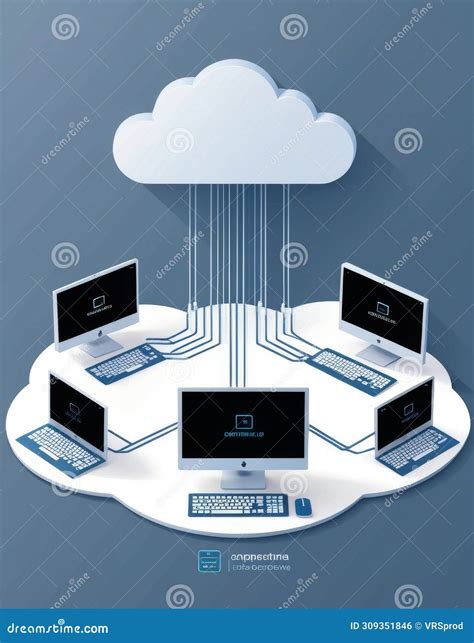 Cloud Computing Network Diagram Stock Illustration Illustration Of Computing Technology