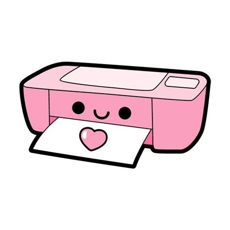Kawaii Printer Pink In 2025 Emoji Coloring Pages Cute Panda