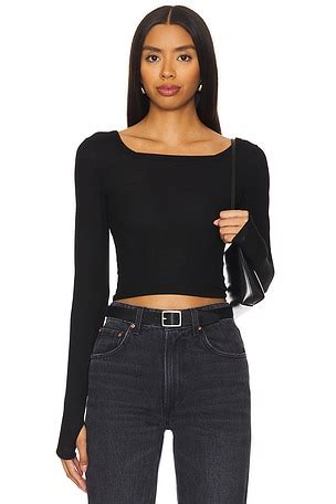 Black Crop Top With Sleeves