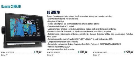 Promo Go Simrad Chez Accastillage Diffusion Icataloguefr