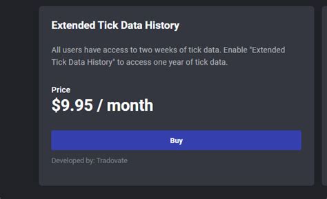How Can I Get Tick Data Older Than Two Weeks Tradovate Llc