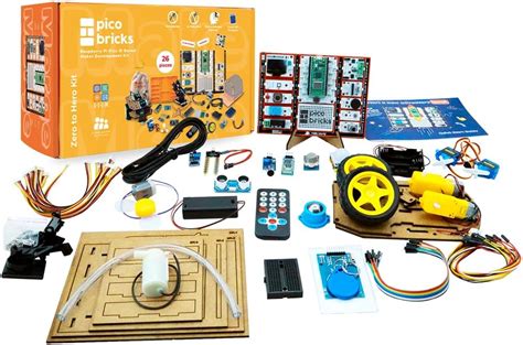 Picobricks Raspberry Pi Pico W Starter Kit 26 Pieces Diy