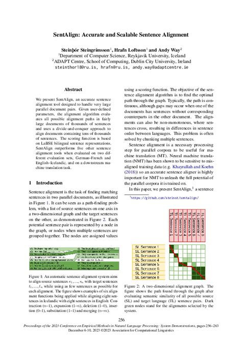 Pdf Sentalign Accurate And Scalable Sentence Alignment Pdf Sentalign Accurate And Scalable Sentence Alignment