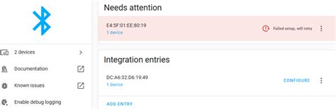 Bluetooth Needs Attention Configuration Home Assistant Community