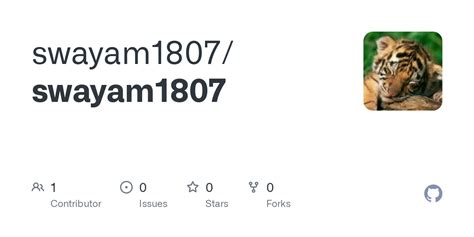 Github Swayam1807swayam1807