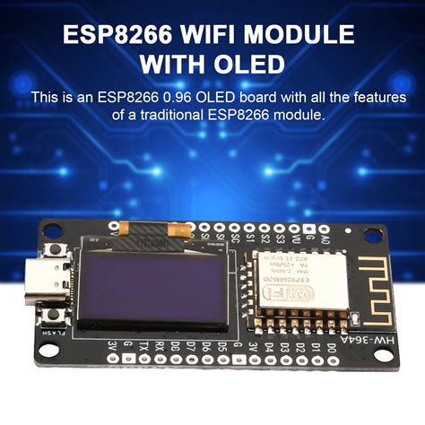 Dujiujun 1 Set Module Esp8266 Development Board With 096 Inch Oled Display Ch340 Driver Module