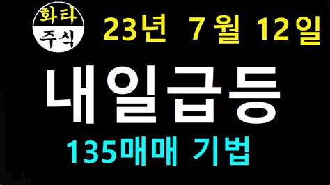 7월12일 주식 내일급등 135매매 화타tv주식급등 Tcc스틸 동성화인텍 대창단조 바텍 코스텍시스 삼영엠텍 화타주식 Youtube