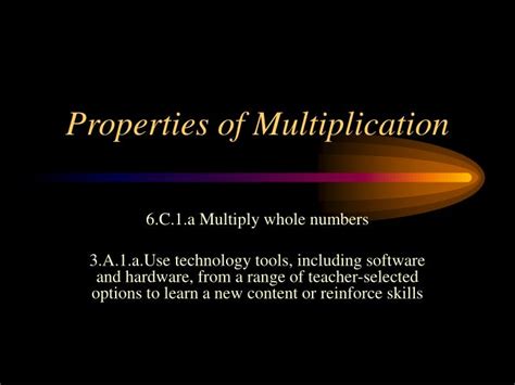 PPT Properties Of Multiplication PowerPoint Presentation Free Download ID 3344887
