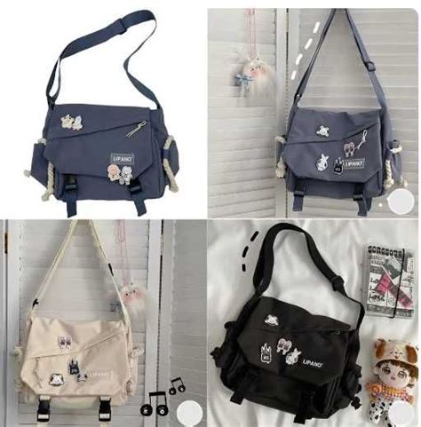 Сумка через плече месенджер Студентська шкільна Y2K в стилі Харадзюку ...
