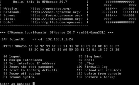 OPNSense Installation Bachelor Tech