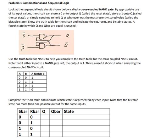 Solved Problem Combinational And Sequential Logic Look At Chegg Com