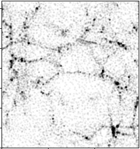 Left A Subset Of A Cosmological N Body Simulation Projected To Two Download Scientific Diagram