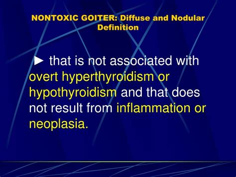 Ppt Simple Nontoxic Goiter Diffuse And Multinodular Powerpoint