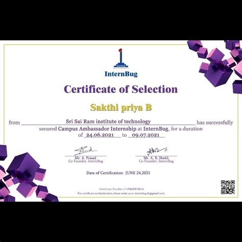 Sakthi Priya On Linkedin Internbug Campusambassador