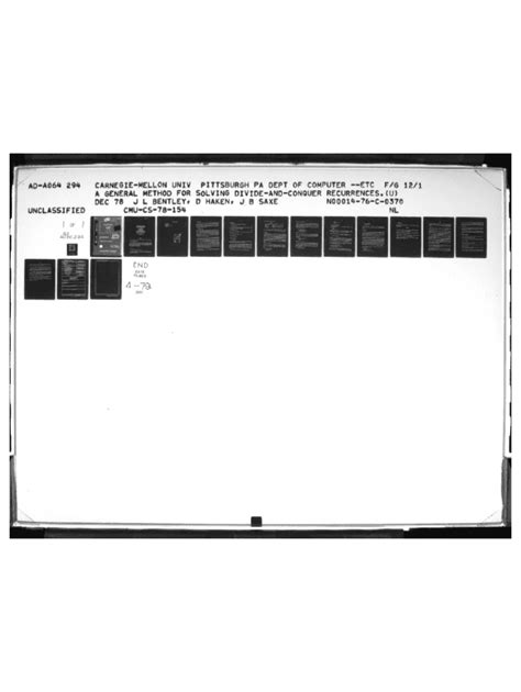 Fillable Online A General Method For Solving Divide And Conquer