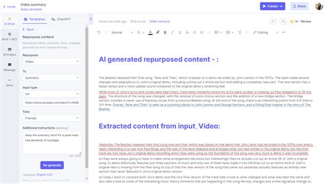Free AI Summary Generator By Narrato