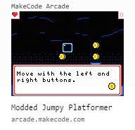 Jumpy Platformer Extension Arcade Microsoft MakeCode