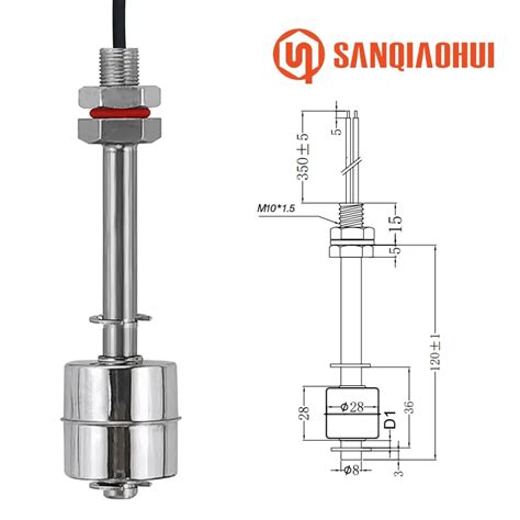 Sqh107 High Temperature Stainless Steel Float Level Switch Vertical