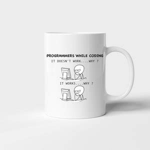 Programmers While Coding Mug Novelty Gift Printed Tea Coffee Ceramic