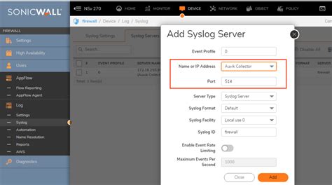 How To Configure Syslog On SonicWall Gen Firewalls Auvik Support