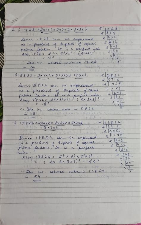 Ex 41 Cubes And Cube Roots Class 8 Mathematics Ml Agarwal