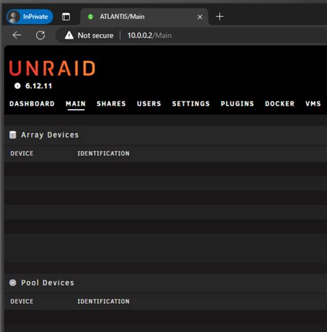 Information Missing From Dashboard Main General Support Unraid