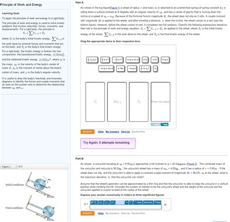 Solved To Apply The Principle Of Work And Energy To A Rigid Chegg