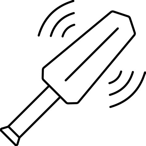 Hand Held Metal Detector Icon In Line Art 24882164 Vector Art At Vecteezy